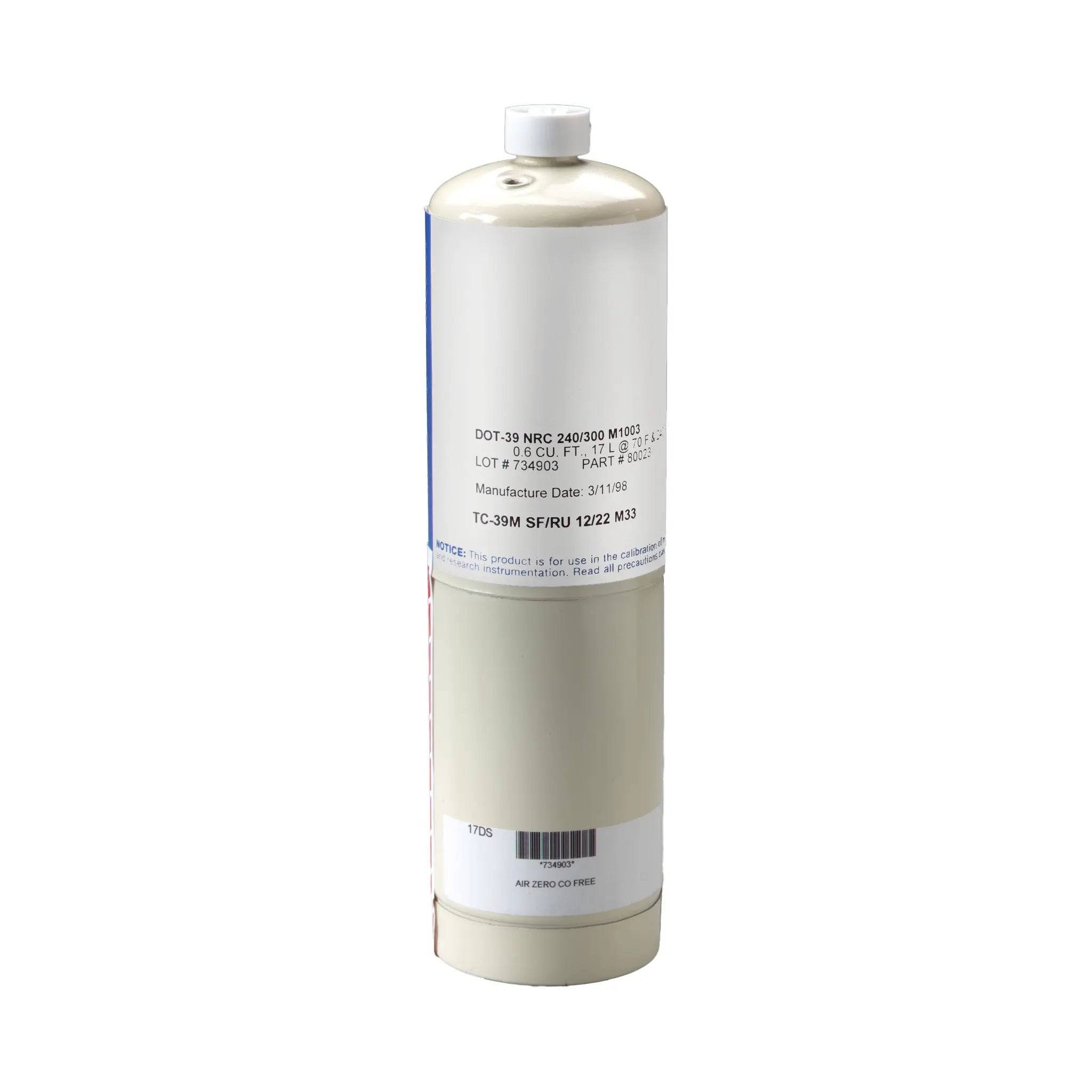 3M Span Gas Cylinder 529-05-19, 1 EA-Case - Enviro Safety Products