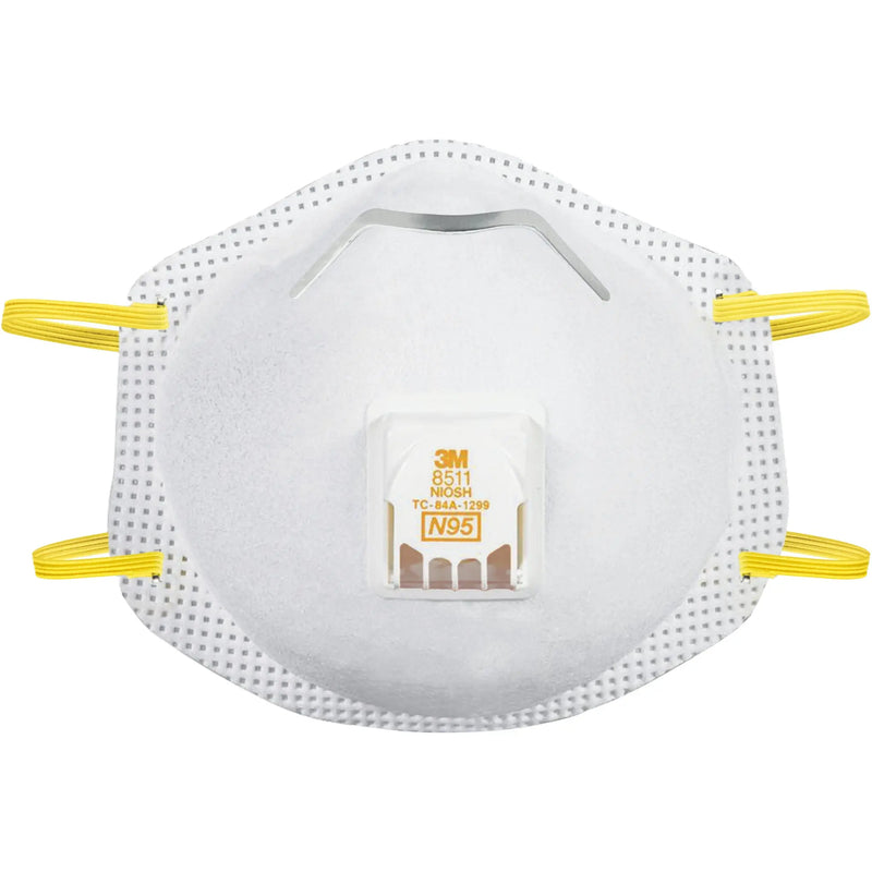 3M 8511 N95 Respirator Mask with CoolFlow Valve, White