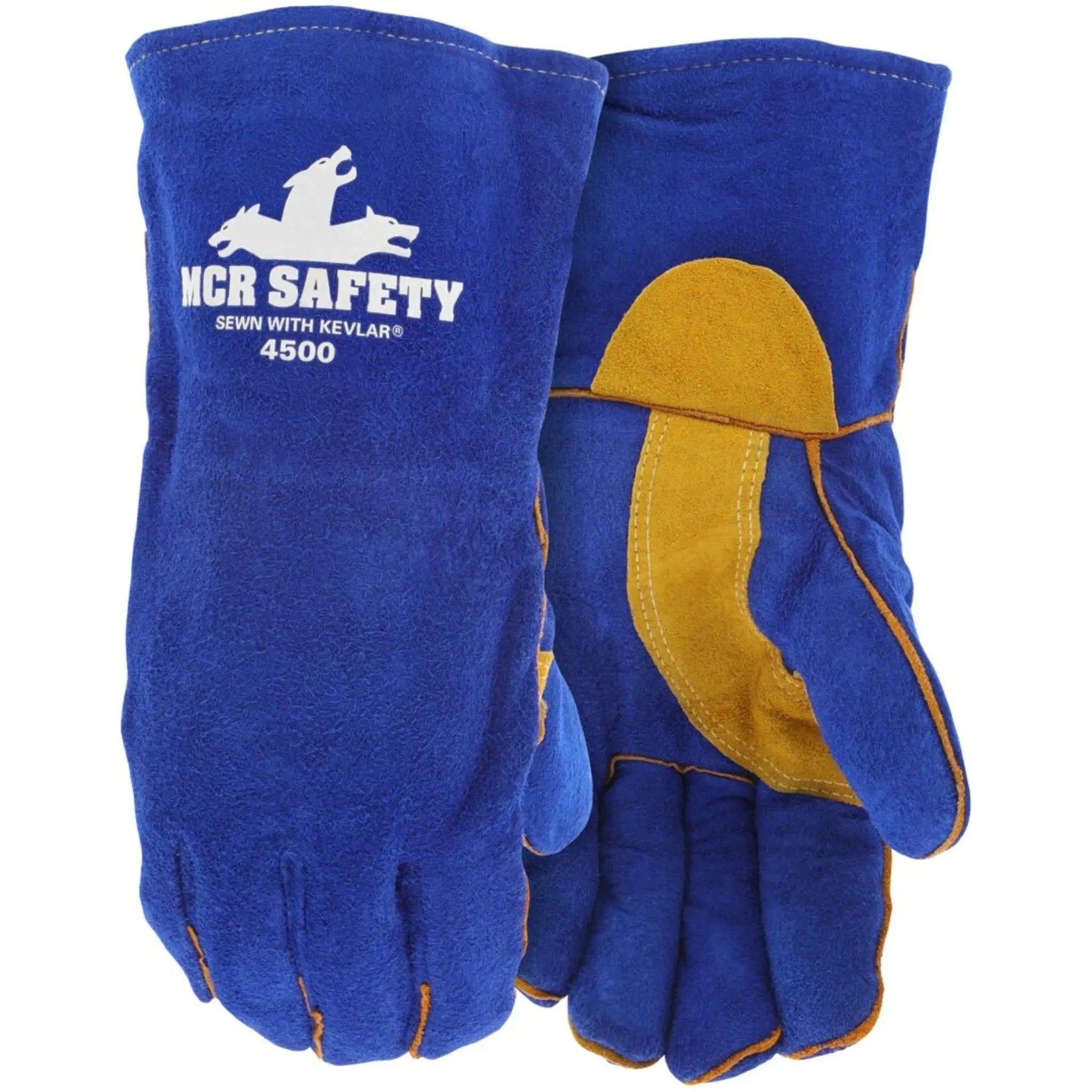 MCR Safety 4500 Leather Welding Gloves, Sewn with DuPont Kevlar