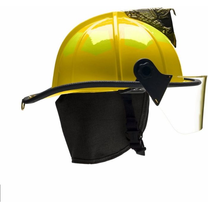 Bullard UST6 UL6YL Structural Fire Helmet With 6" Brass Eagle, Yellow,